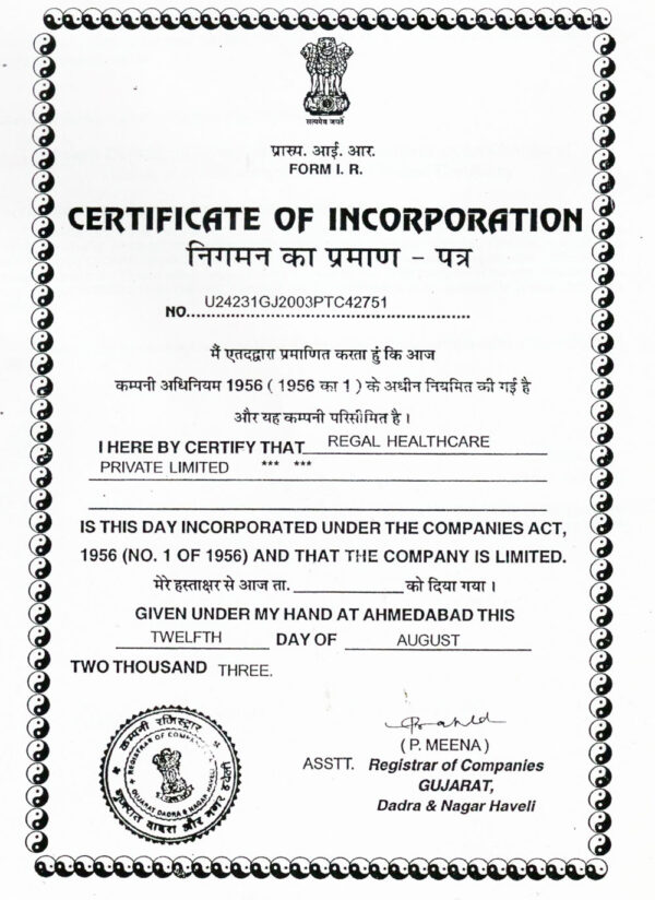 Certifications | Regal Healthcare Ltd